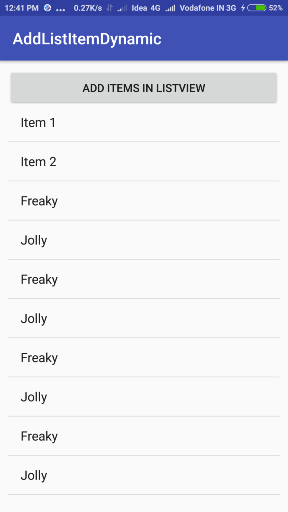 Add List Item in ListView Android Example